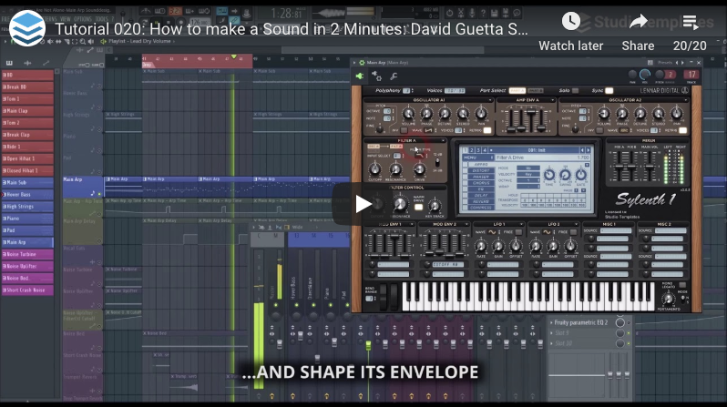 020: David Guetta Style Electro House Main Arp Synthesizer | Tutorials ...